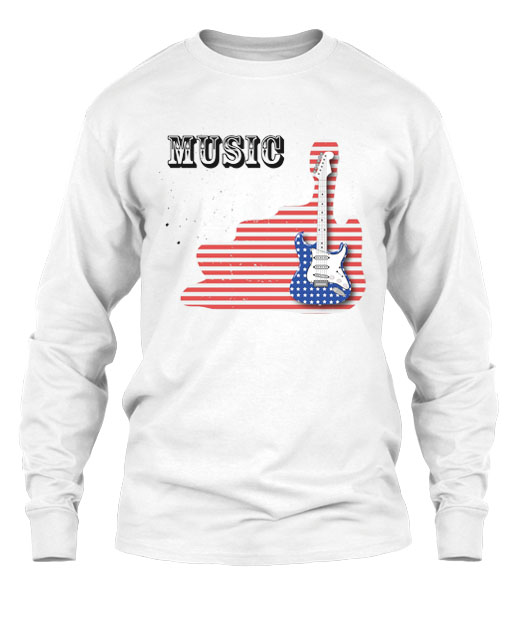 男-長袖圓領Tee-Star Music - Teeway